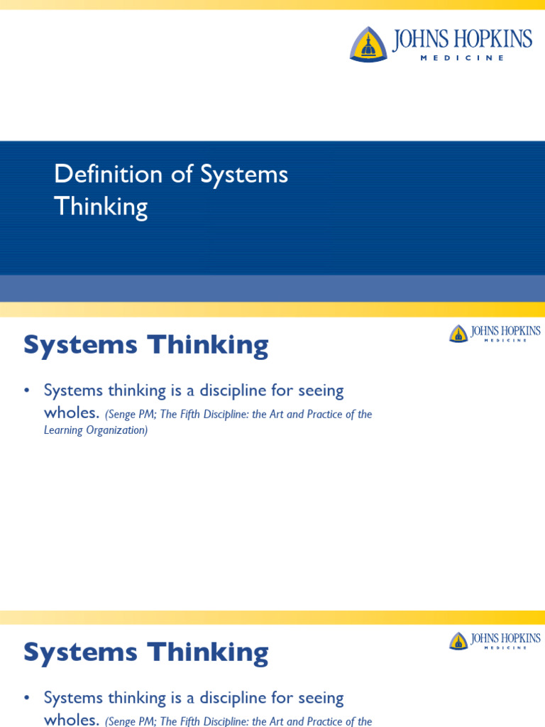 2 Definition of Systems Thinking | PDF