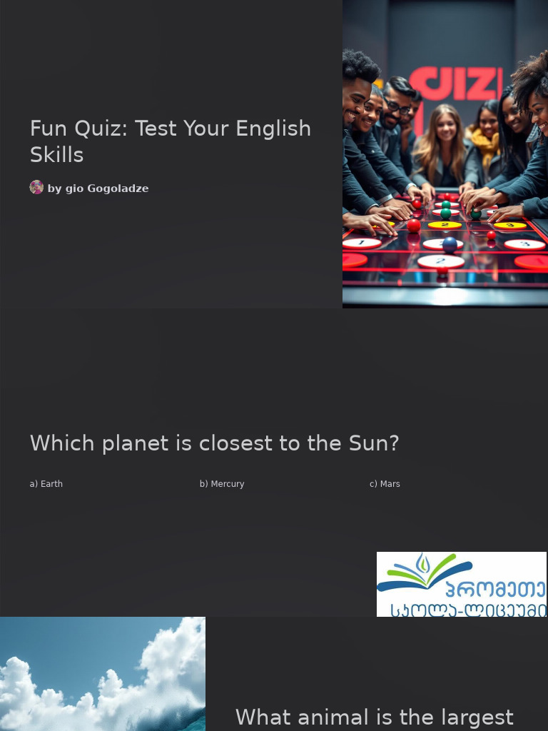 Fun Quiz Test Your English Skills | PDF