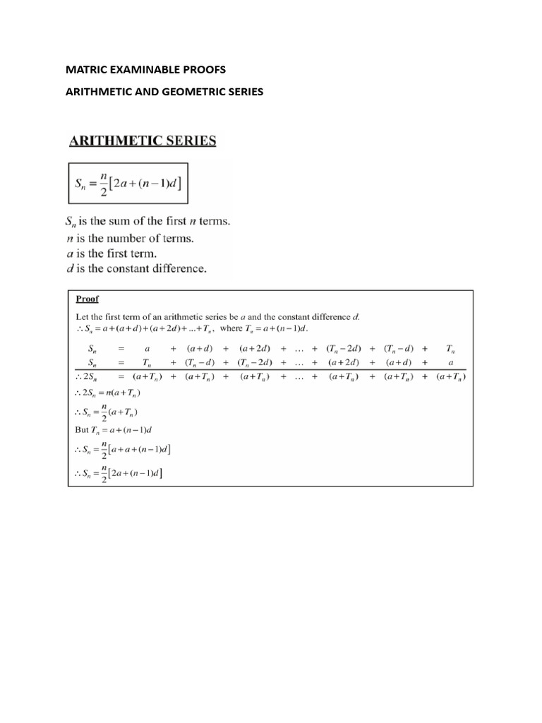 Matric Examinable Proofs Mathematics G12 | PDF