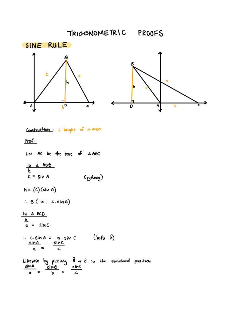 Trigonometric Proofs GR 12 | PDF | Algebra | Rotation