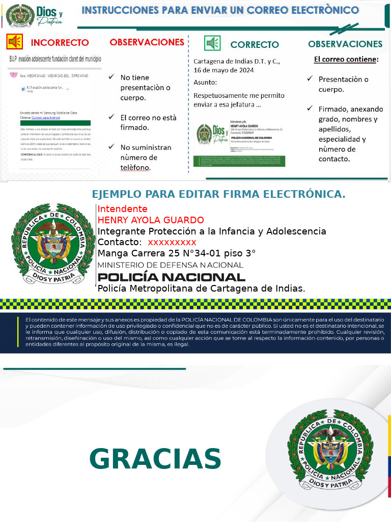 Firma Correo Institucional GINAD. Enviar | PDF