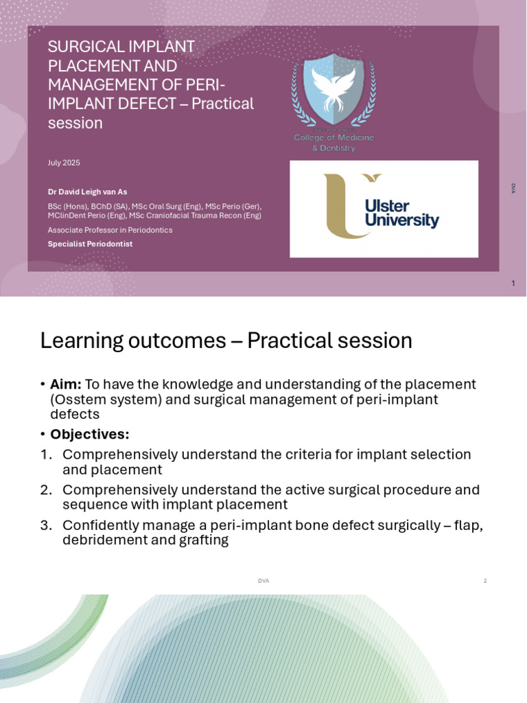 02.07.25 - Surgical Implant Placement and Management of Peri-Implant ...