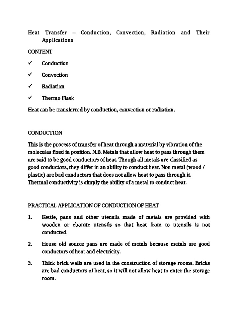 Heat Transfer: Conduction, Convection, Radiation | PDF | Heat Transfer ...