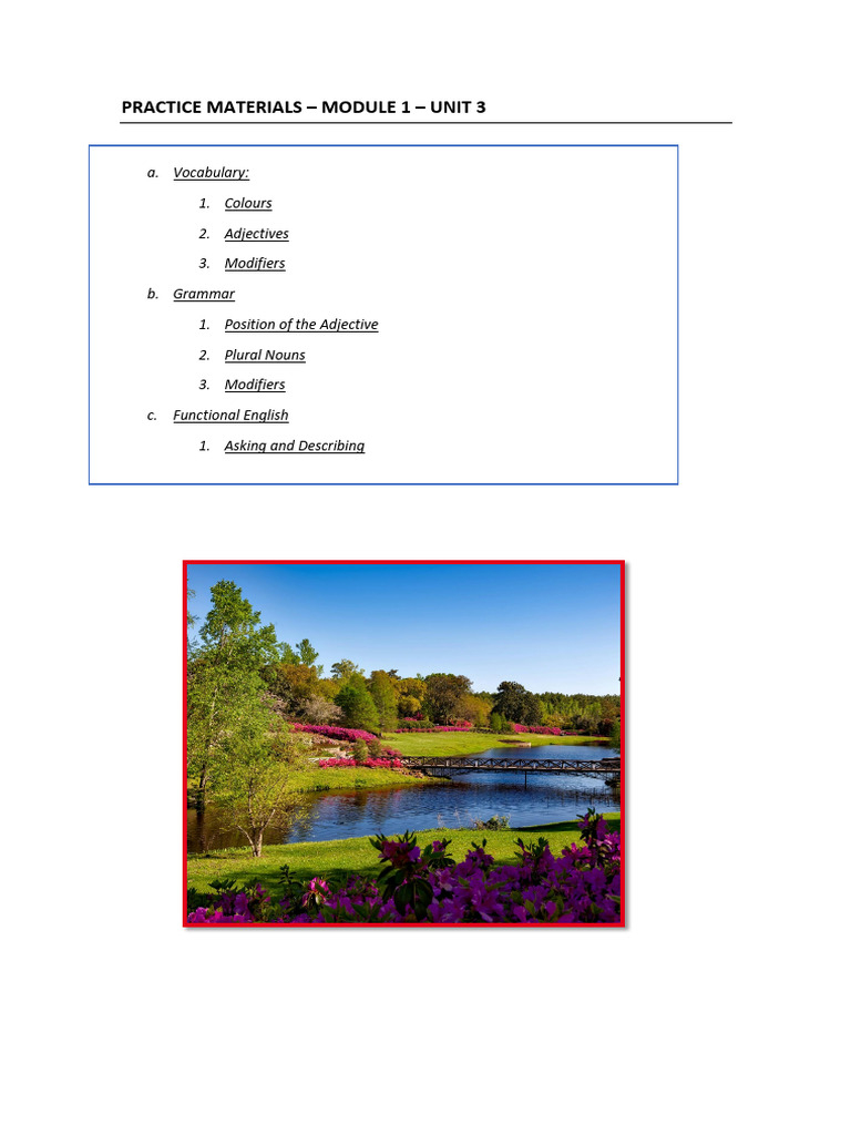Practice Exercises - Module 1 Class 3 | PDF | Linguistics | Language Mechanics