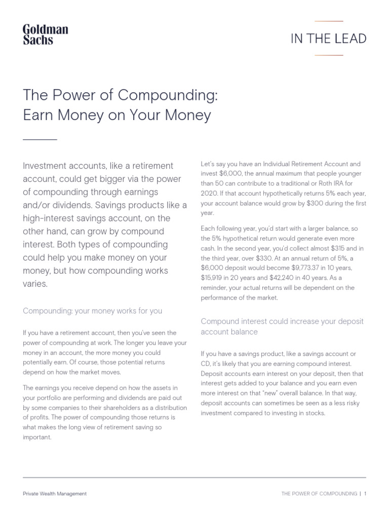 The Power of Compounding | PDF | Investing | Interest