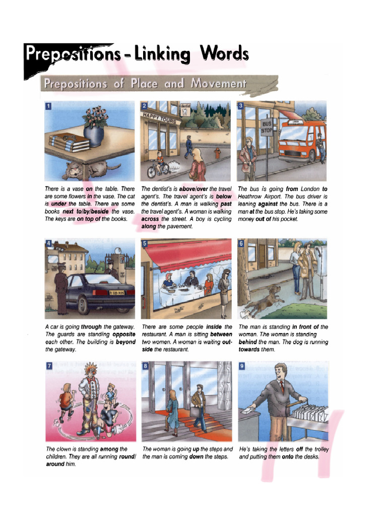 All Prepositions Study Sheet For Preps. | PDF