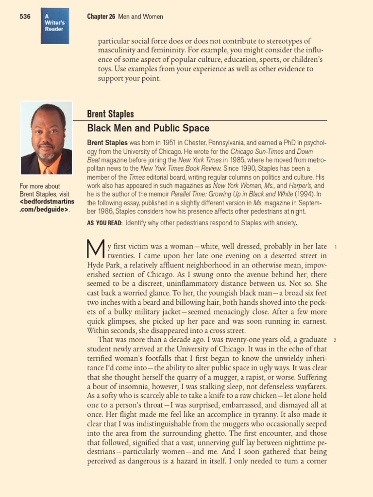Black Men and Public Space Analysis | PDF
