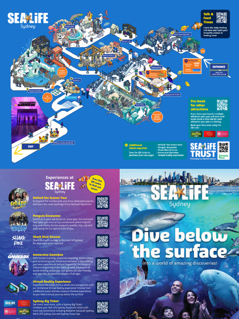 Printable SEA LIFE Sydney Aquarium Map PDF 2024 3 | PDF