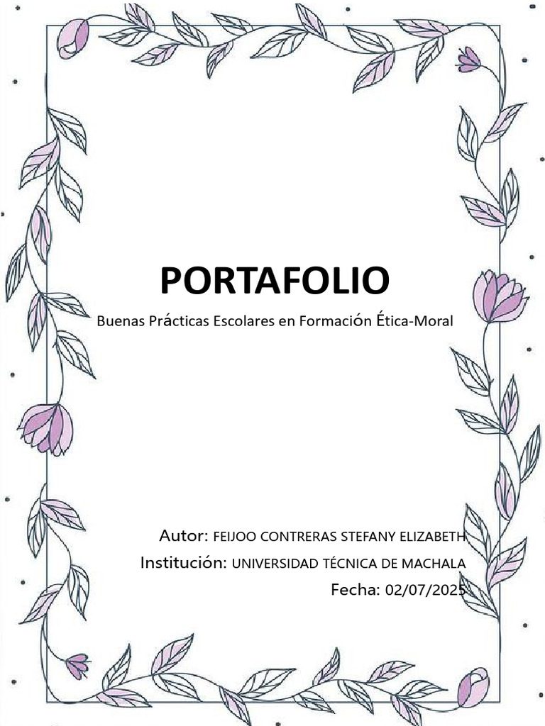 Portafolio Educ | PDF | Moralidad | Enseñando