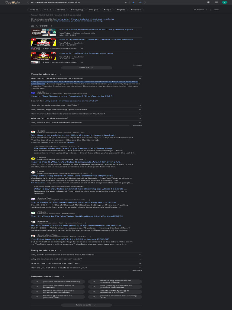 Why Arent My Youtube Mentions Working - Google Search | PDF | You Tube | Internet