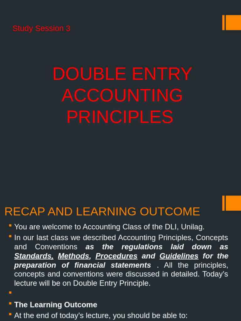 Understanding Double Entry Principles | PDF | Debits And Credits | Business