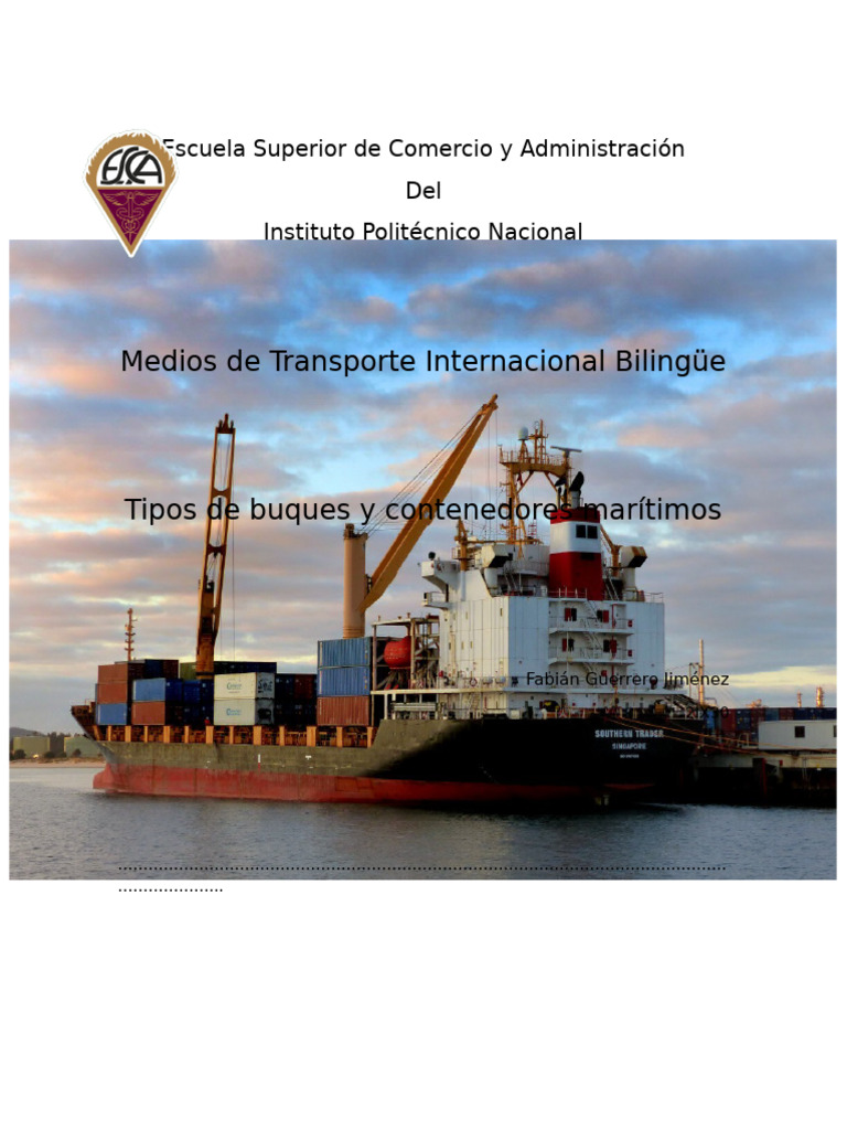 Tipos de Buques y Contenedores Marítimos | PDF | Puerto | Transporte