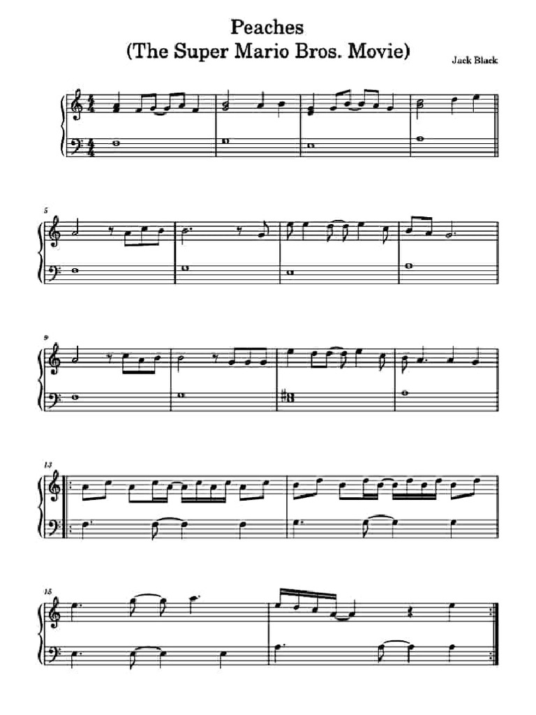 Peaches - Mario Bros | PDF