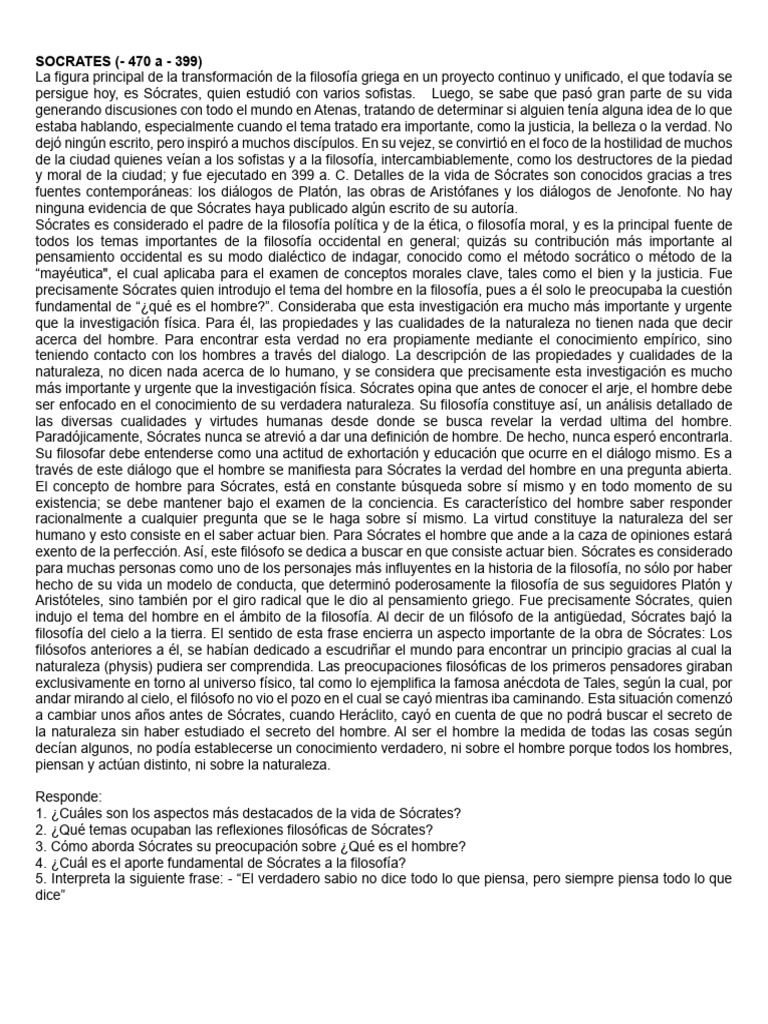 Socrates 3 | PDF | Sócrates | Conocimiento