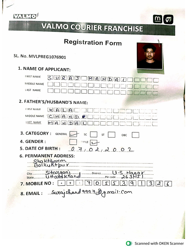 Valmo Courier Franchise | PDF