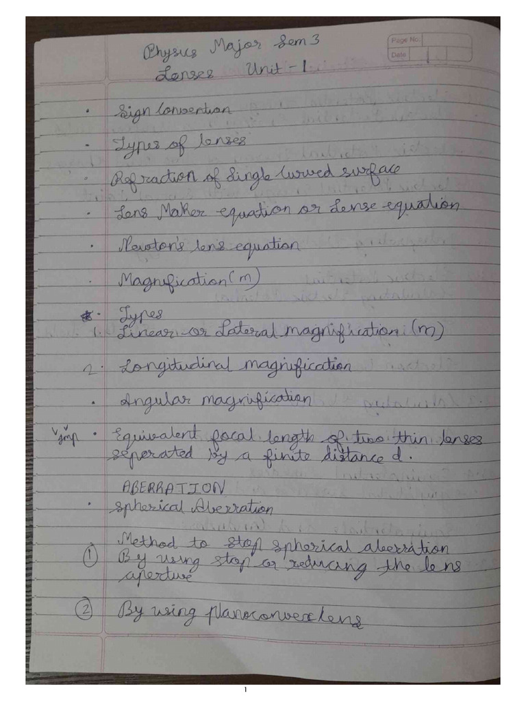 Physics Major Sem3 | PDF