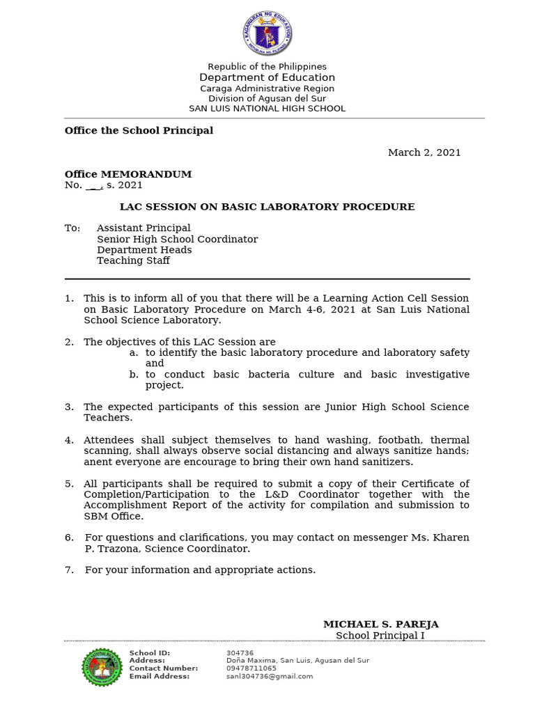 Office Memorandum 5 s2021 - March 2 - 2021 | PDF