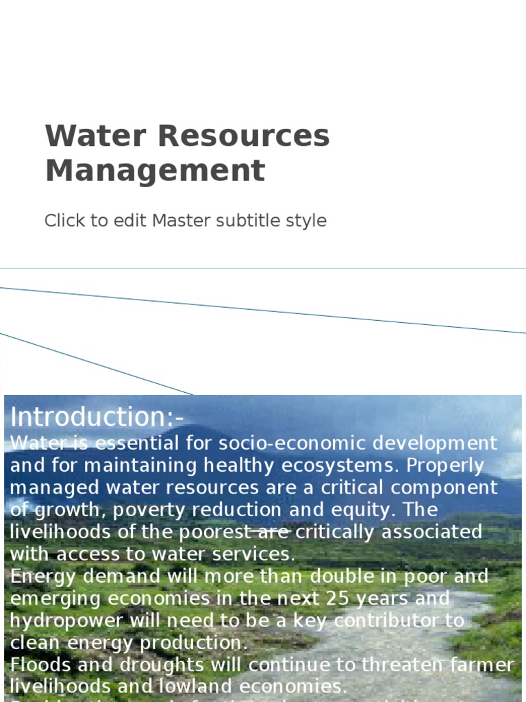 Effective Water Resources Management Strategies | PDF | Water Resources ...