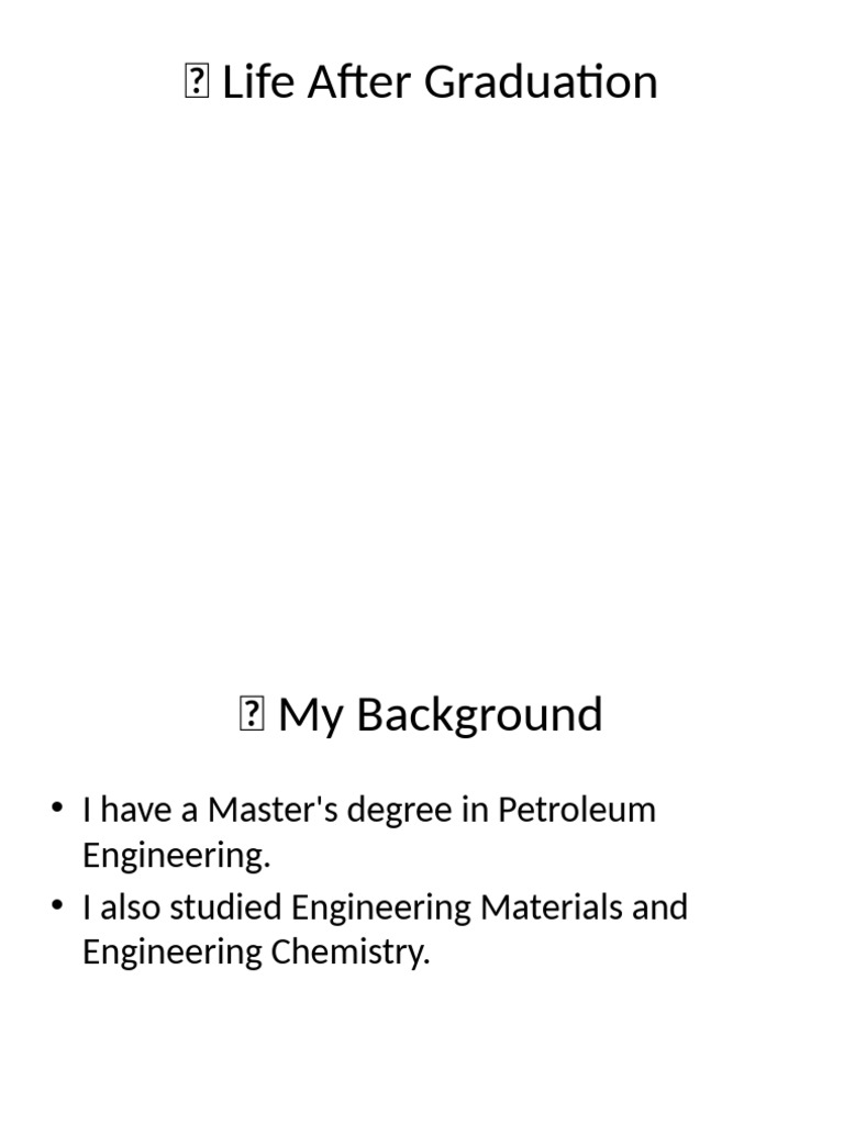 Petroleum Engineer Career Aspirations | PDF
