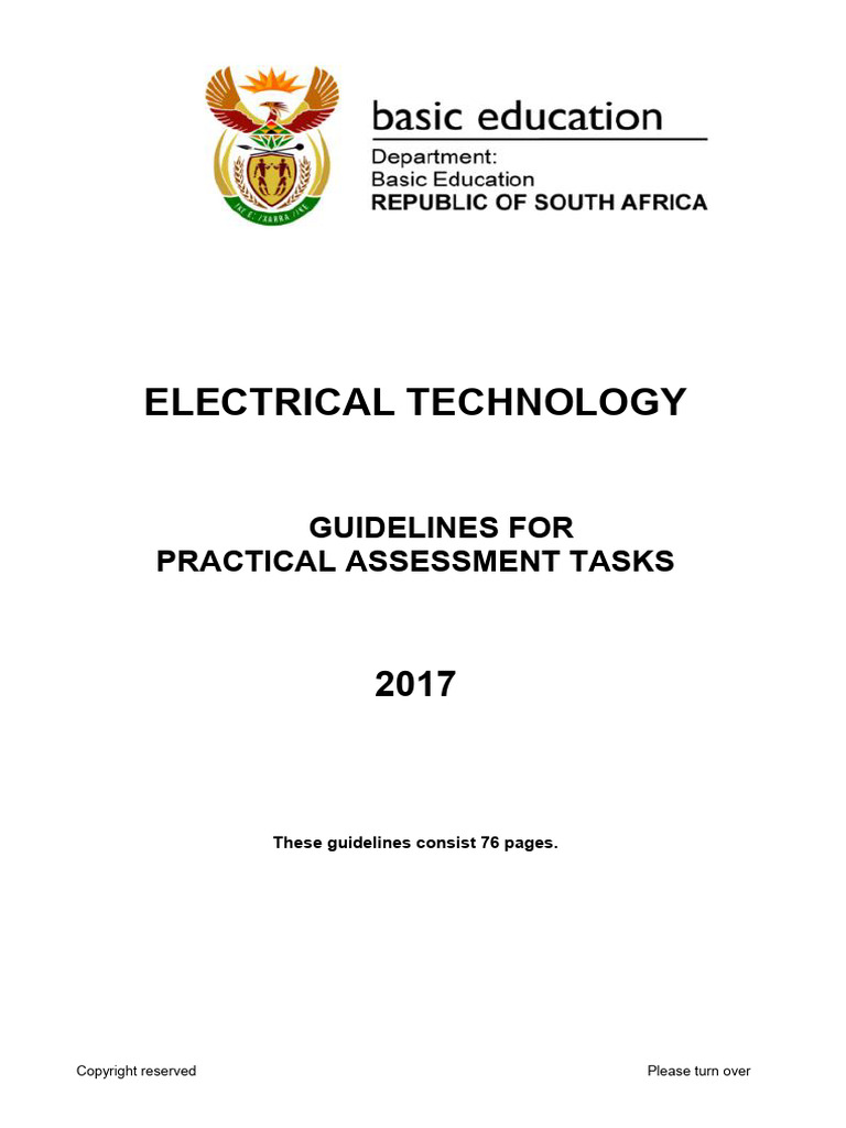 Electrical Technology PAT GR 12 2017 Eng | PDF | Electronic Circuits ...