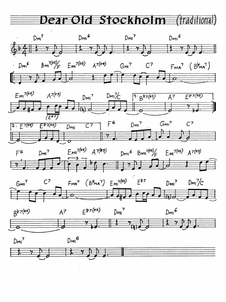 Dear Old Stockholm | PDF