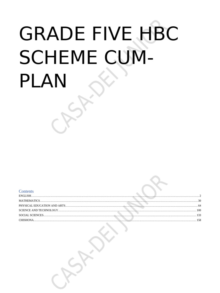 Grade Five HBC Curriculum Overview | PDF | Reading Comprehension ...