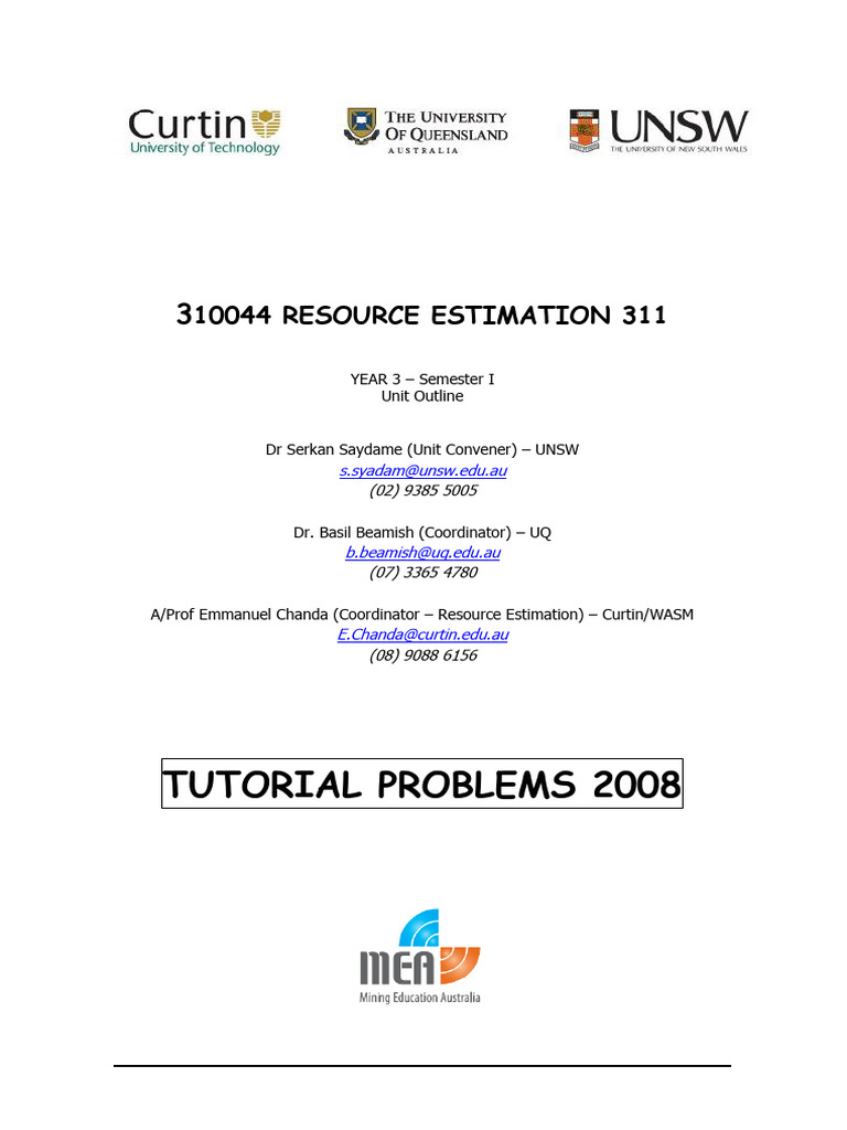 Tutorial 2 - Solutions | PDF | Mining | Sampling (Statistics)