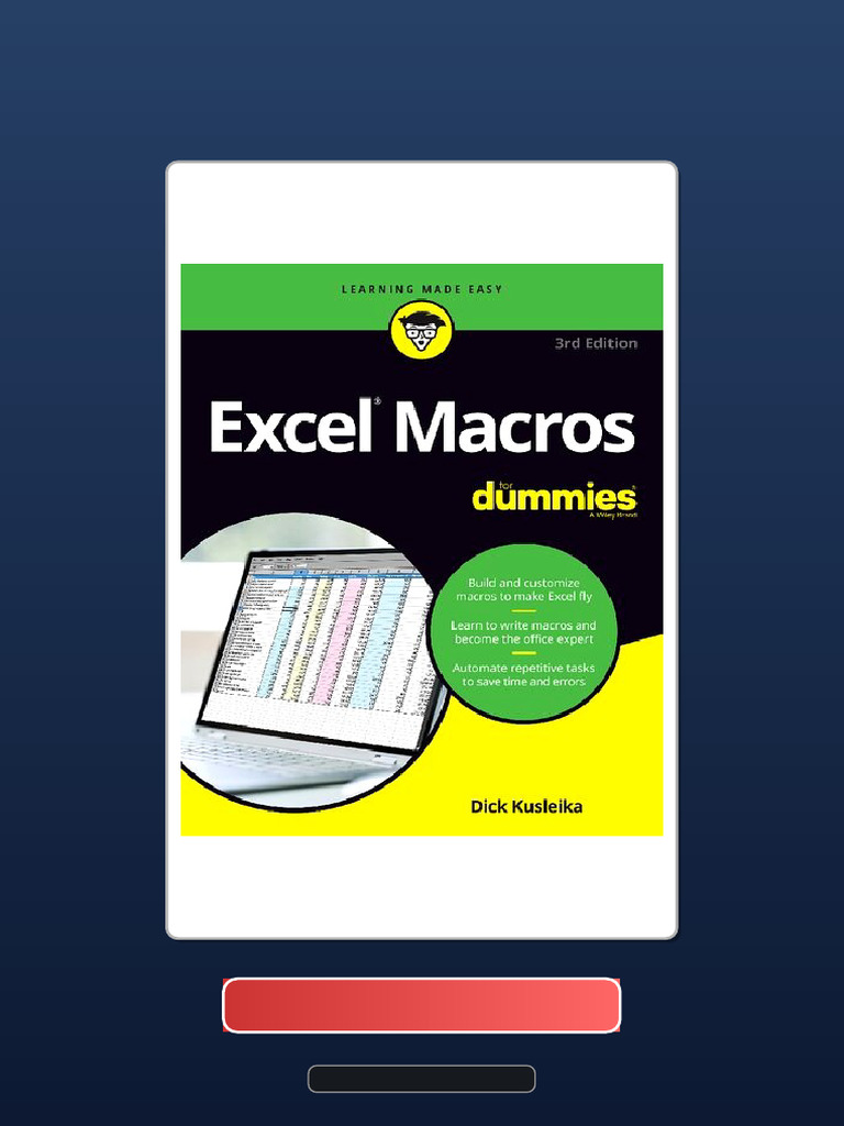 Complete Bundle Excel Macros For Dummies 3rd Edition Dick Kusleika HQ File | PDF | Multiple Choice