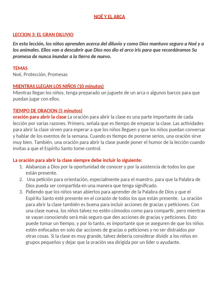 La historia de Noé y el diluvio | PDF | Arca de Noé | Noé