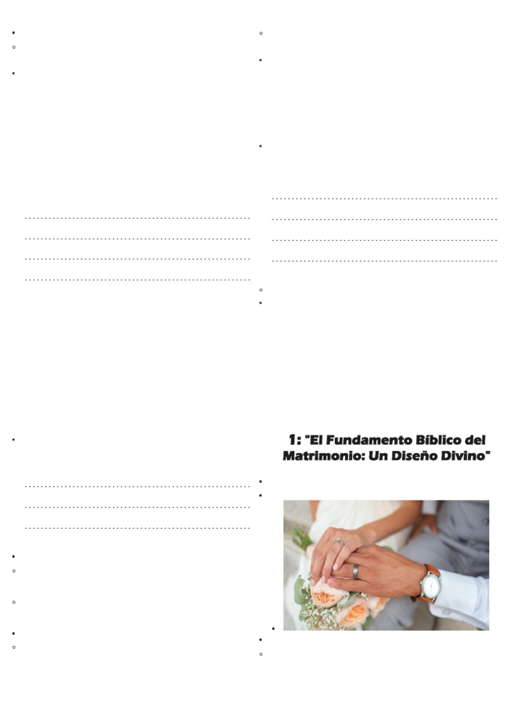 1 El Fundamento Bíblico Del Matrimonio Un Diseño Divino | PDF | Matrimonio | Creencia religiosa ...