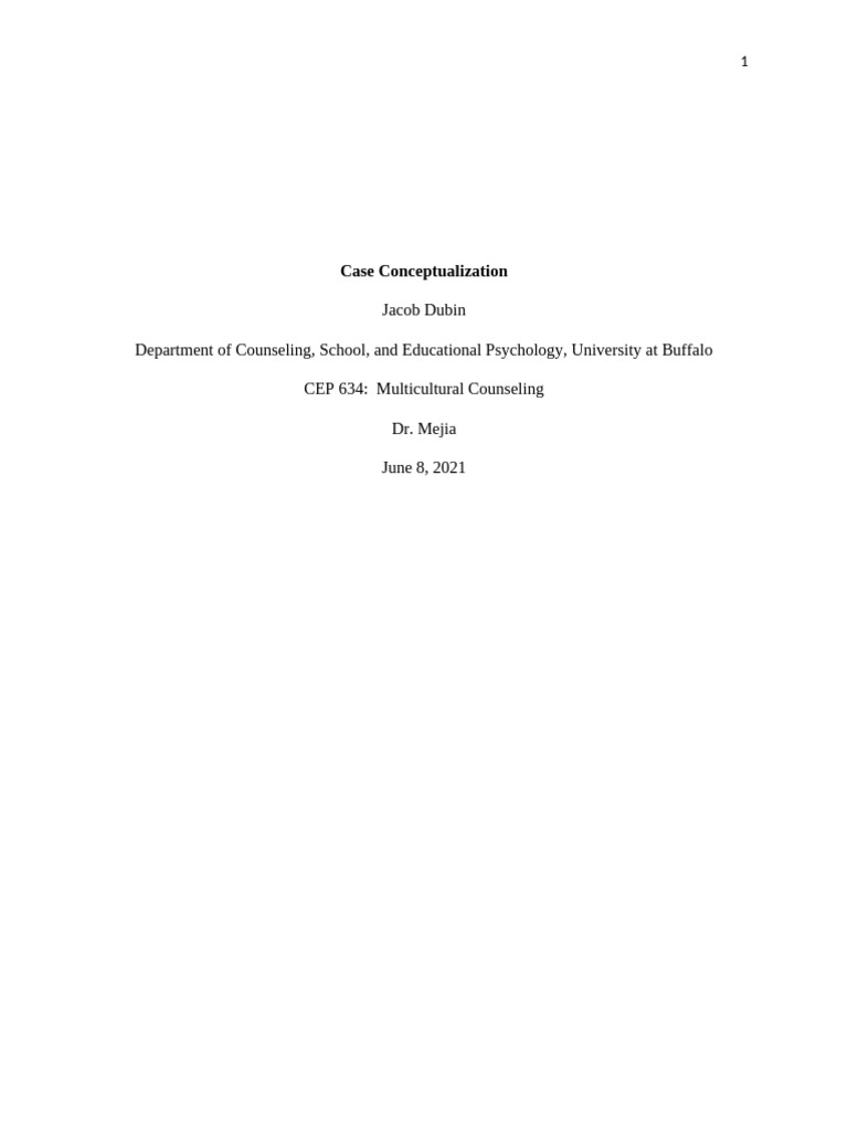 Case Conceptualization Cases | PDF | Stereotypes | Bias