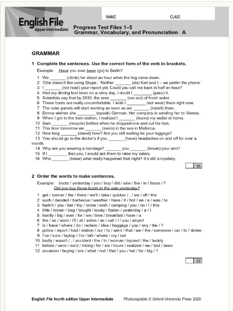 English File Test | PDF