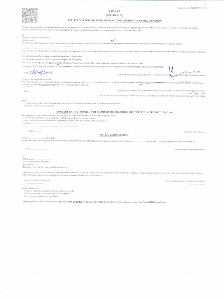 Form 26 | PDF