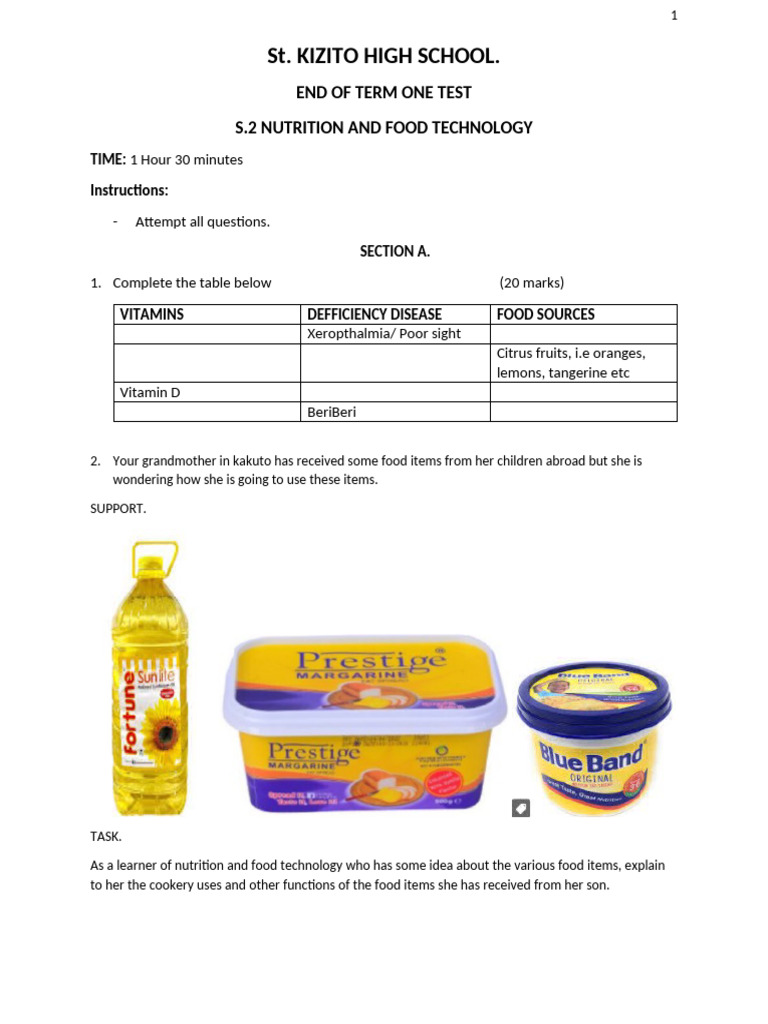 St. Kizito s.2 Eot1 2025 | PDF