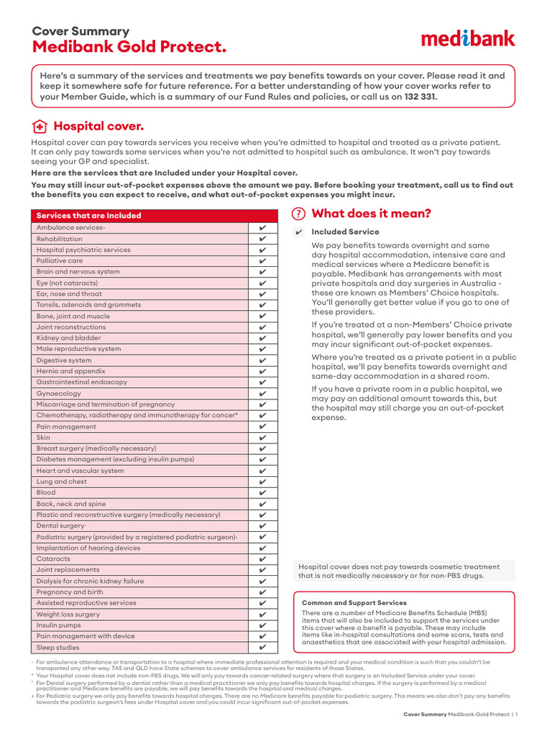 Medibank Gold Protect | PDF | Hospital | Emergency Department