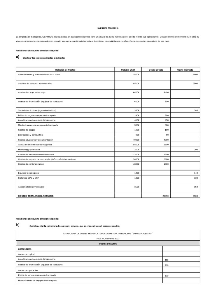 Ejercicios MF1013 - 3 - E2 | PDF | Transporte