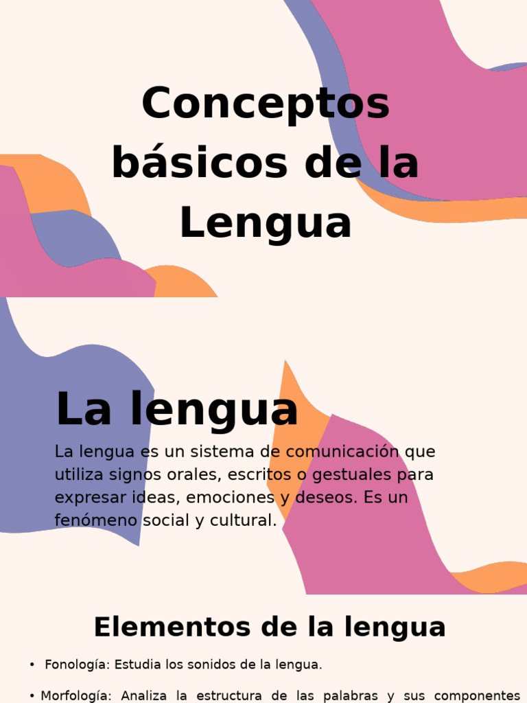 Conceptos Básicos de La Lengua | PDF | Lengua española | Palabra