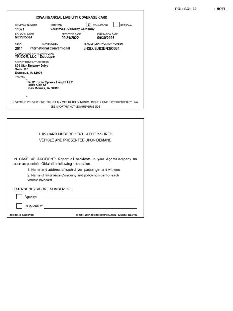 Auto ID Card | PDF