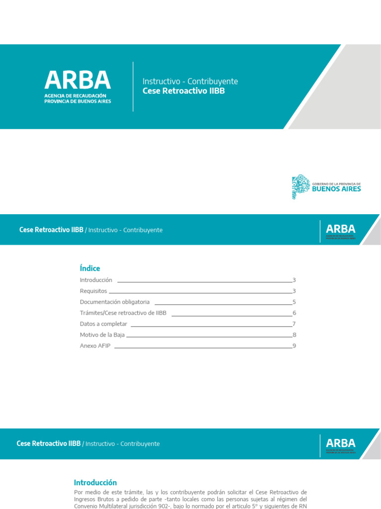 Contribuyenteretroactivo Arba | PDF