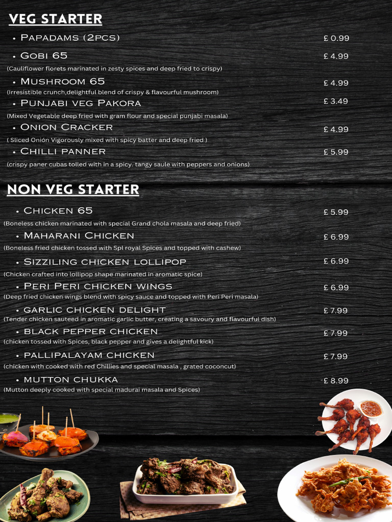 Grand Chola Menu | PDF