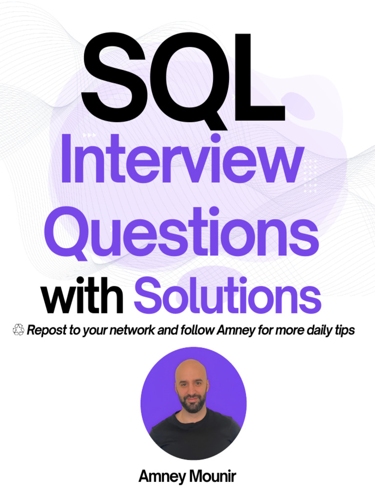 SQL Interview Questions With Solutions 1750275826 | PDF | Information Retrieval | Sql