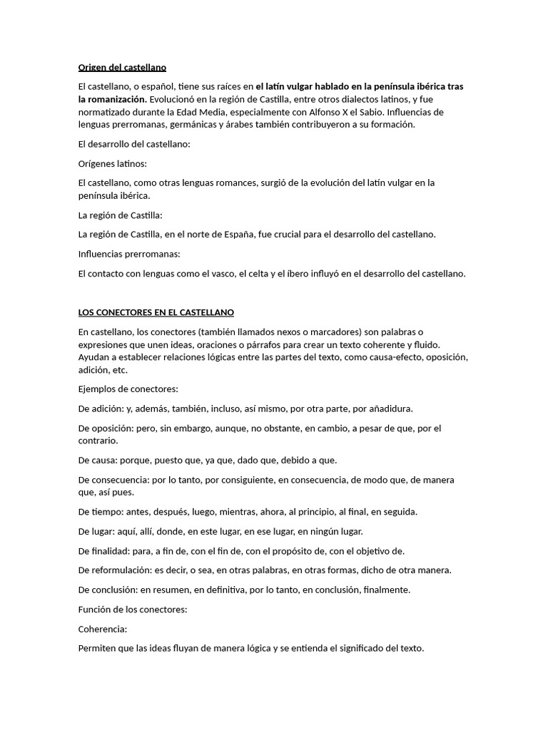 Origen Del Castellano | PDF