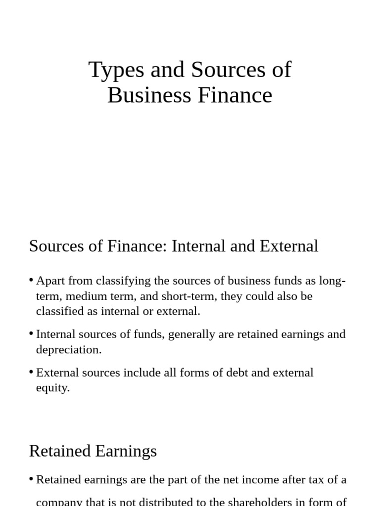 Unit 3b - Sources of Business Finance | PDF | Depreciation | Expense