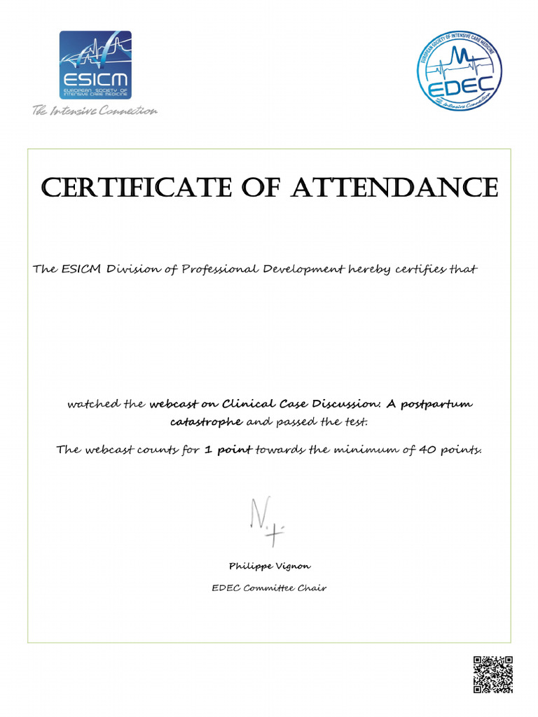 Certificate 6 A Postpartum Catastrophe | PDF