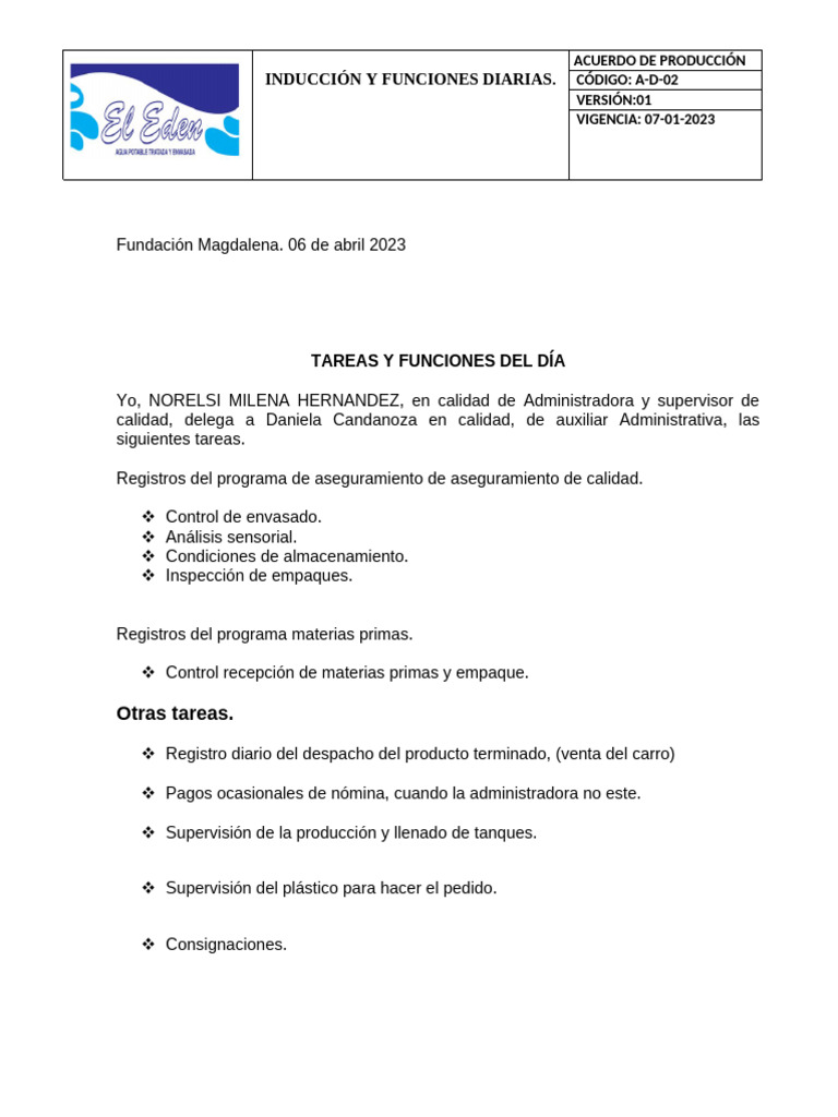 Funciones Laborales | PDF