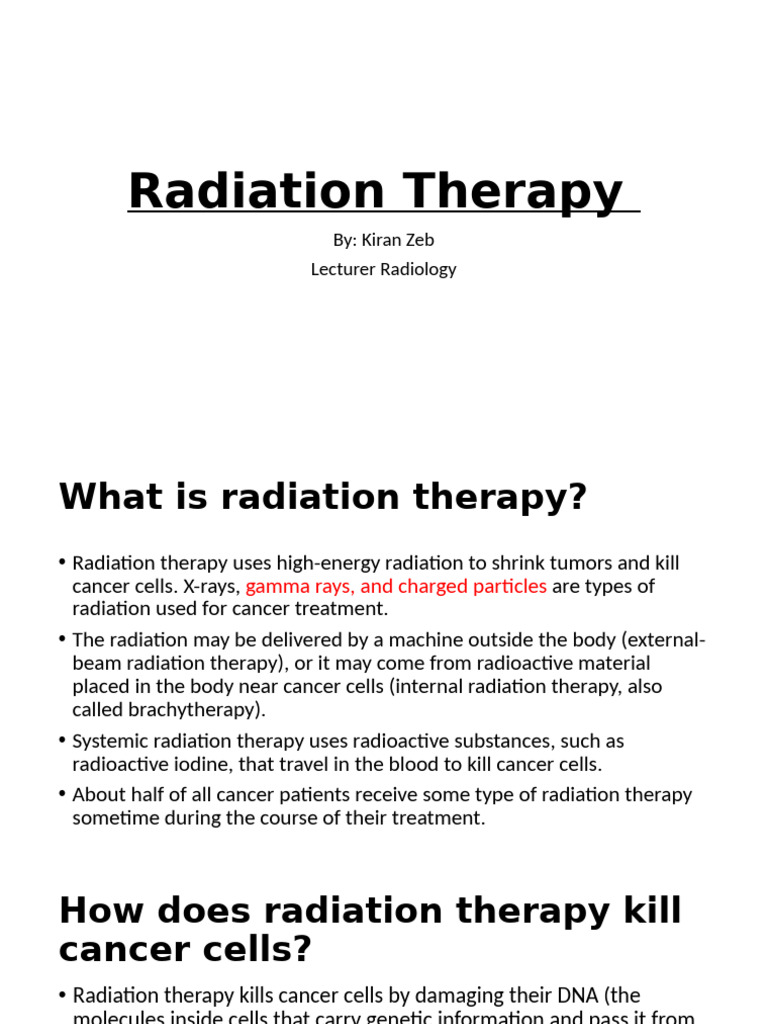 Therapeutic Radiology LEC 2 | PDF | Radiation Therapy | Cancer