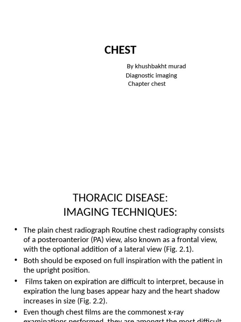 Chest Lec 1 Diagnostic Imaging | PDF | Lung | Respiratory Diseases