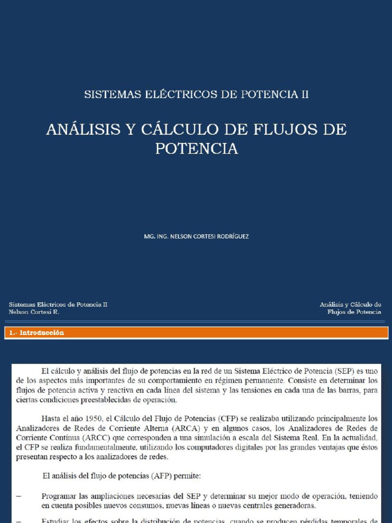 02 Analisis Calculo Flujos de Potencia. | PDF