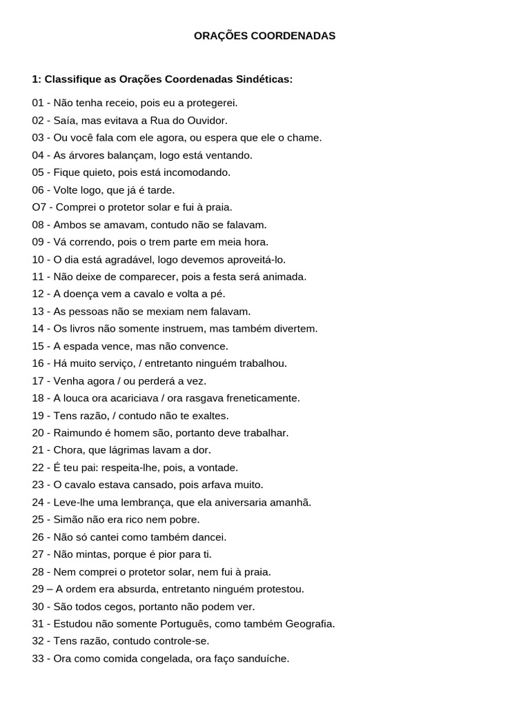 Coordenadas Exercicios Pdf