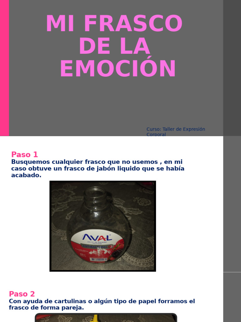 Mi Frasco de Emociones | PDF